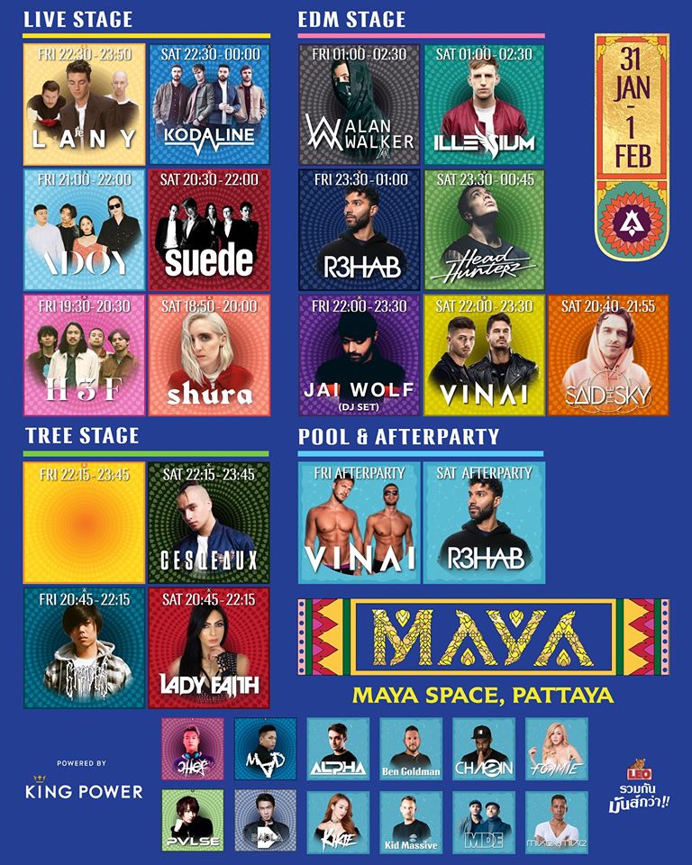 MAYA Music Festival 2020 Reveals Full Lineup & Set Times EDMLI