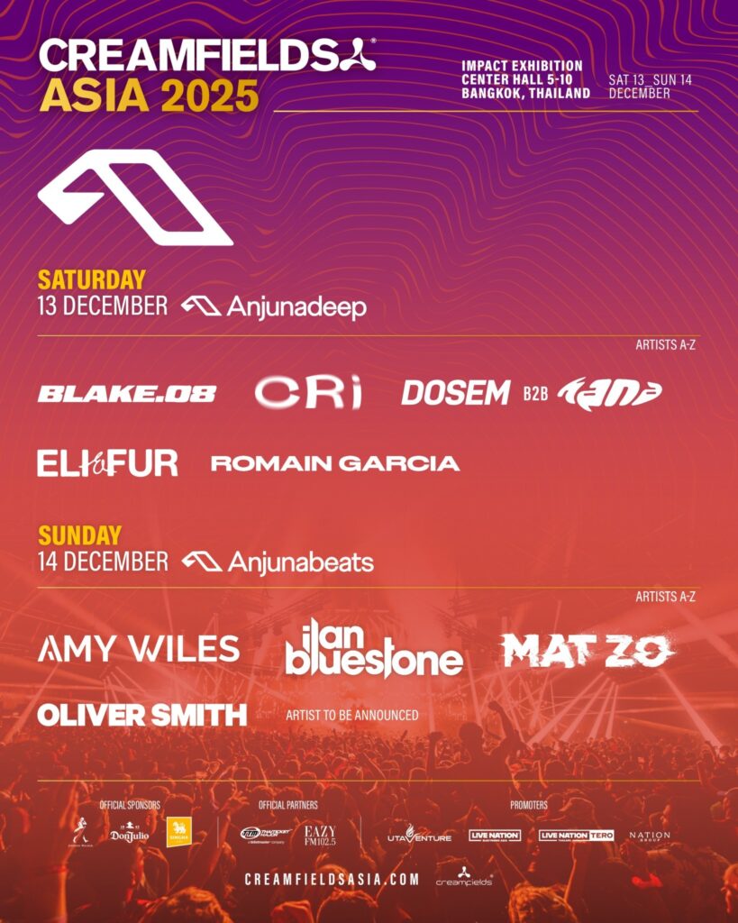Bangkok Gets Ready for Creamfields Asia Debut with Star Studded Lineup ...